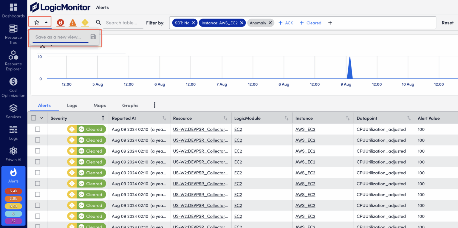 Managing Alerts from the Alerts Page | LogicMonitor