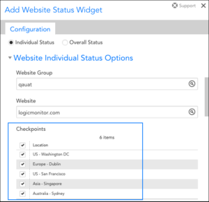 Website Status Widget | LogicMonitor