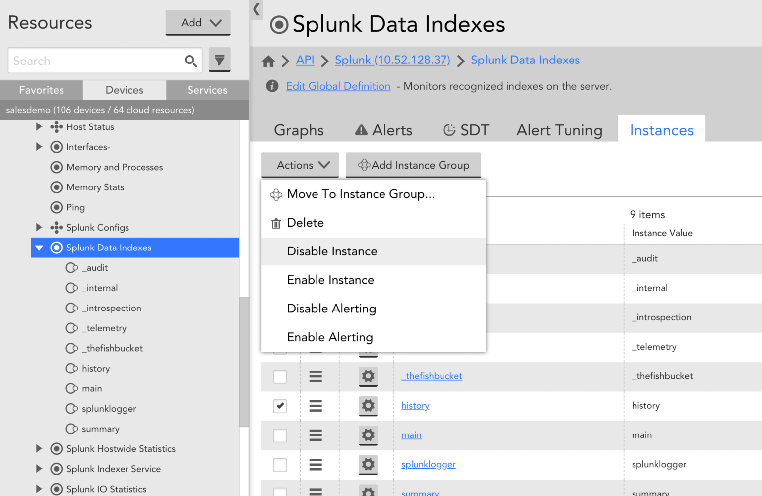 Disabling Monitoring for a DataSource or Instance | LogicMonitor