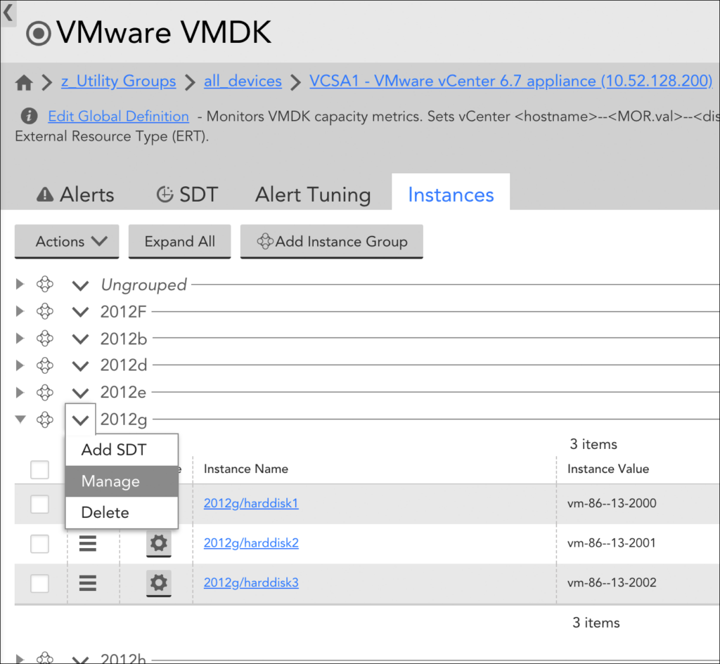 Instance Groups | LogicMonitor