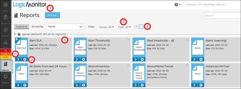 Creating & Managing Reports | LogicMonitor