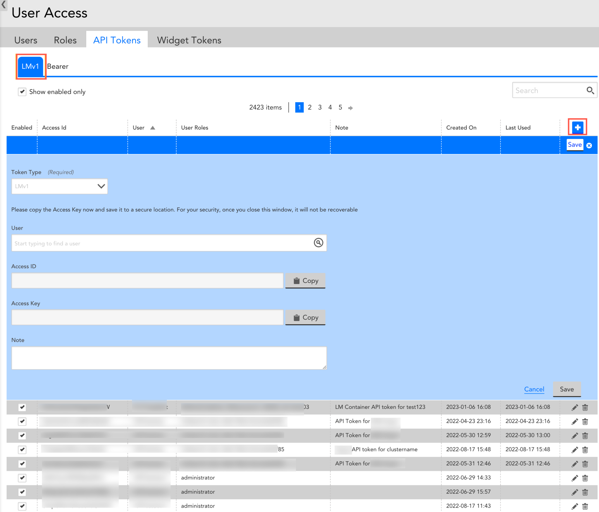 API Tokens | LogicMonitor