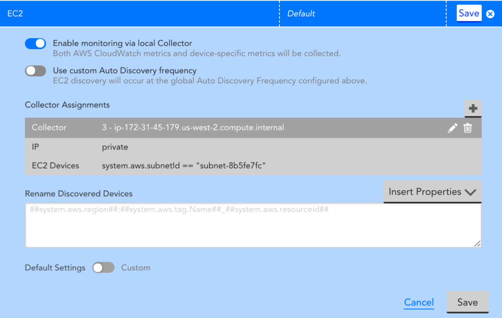 Renaming discovered EC2 instances and VMs | LogicMonitor