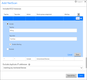 NetScanの作成| LogicMonitor