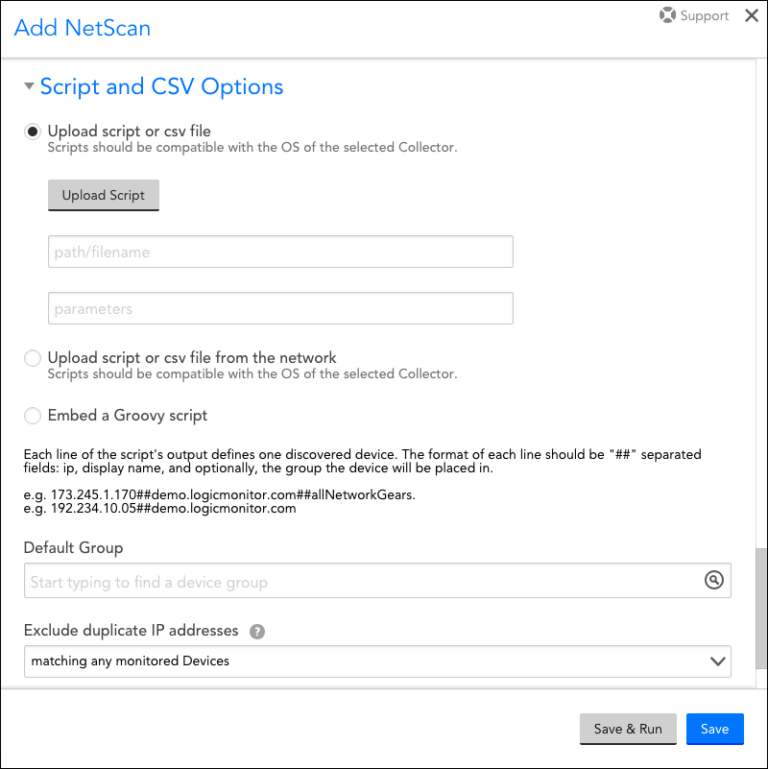 Creating NetScans | LogicMonitor