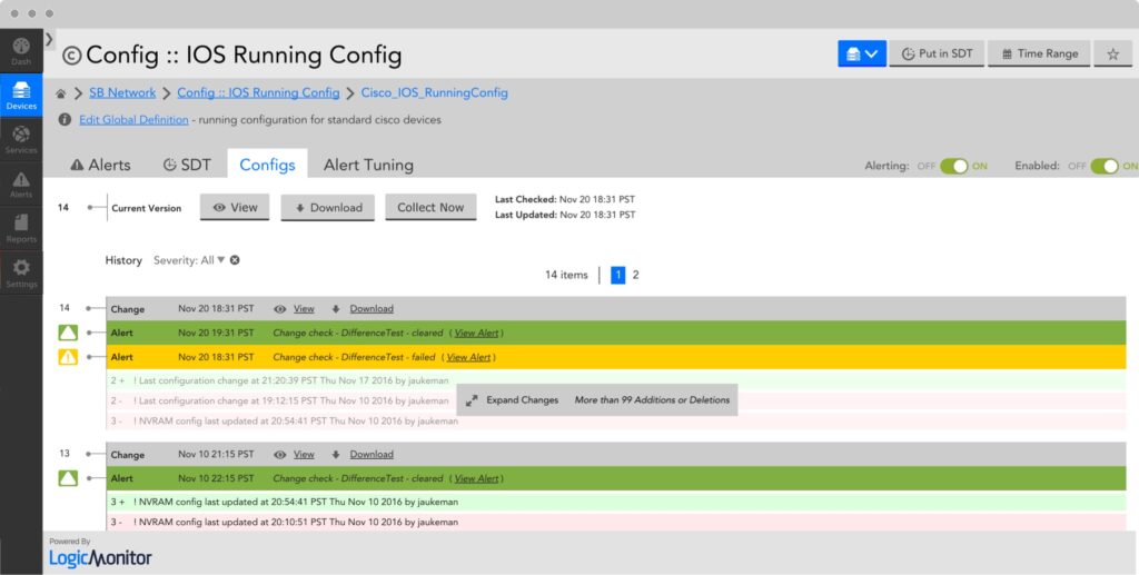 Configuration Monitoring | LogicMonitor