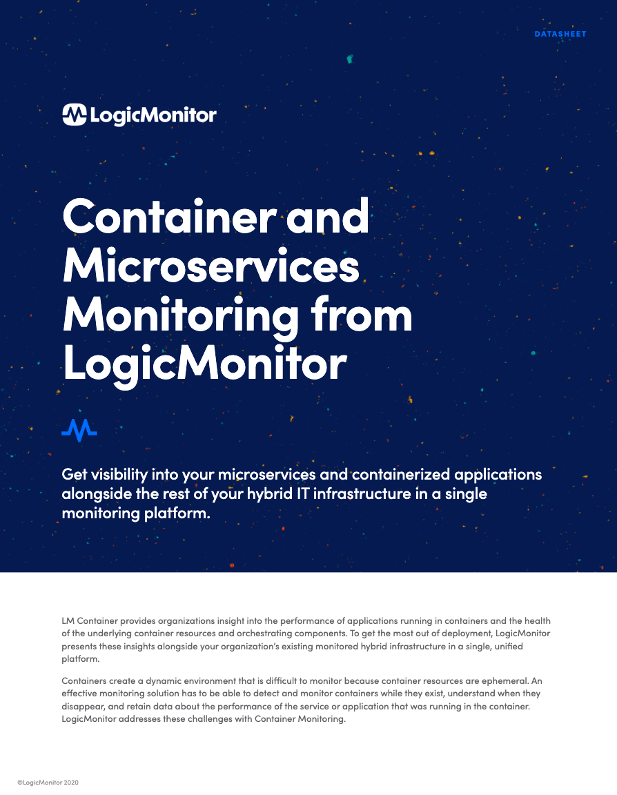 Container and Microservices Monitoring from LogicMonitor | LogicMonitor