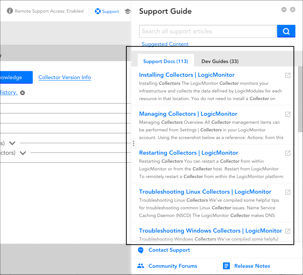 Accessing Support Resources | LogicMonitor
