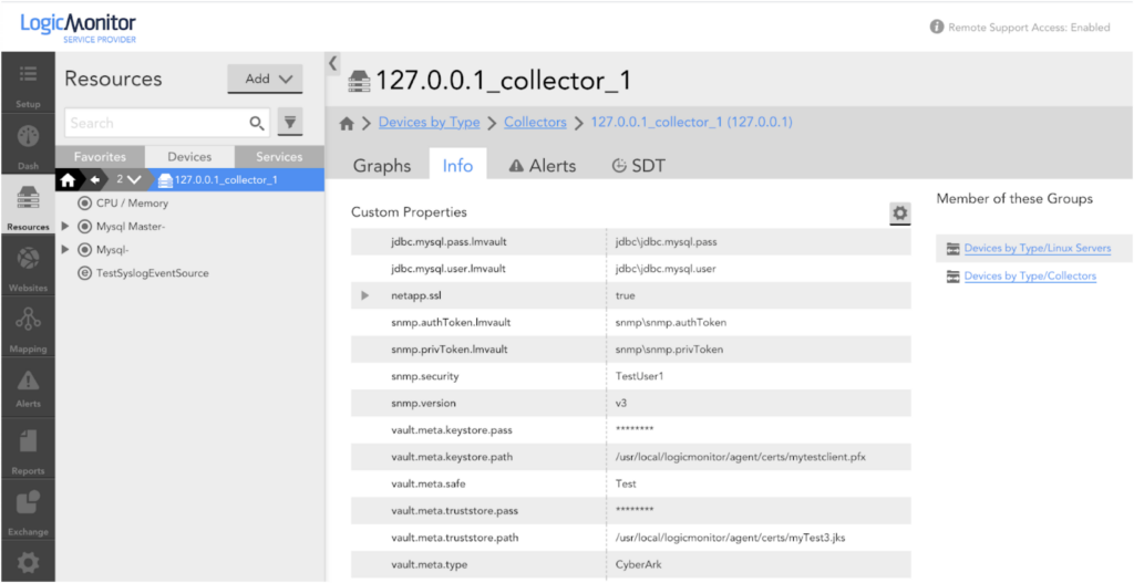 Integrating with CyberArk Vault | LogicMonitor