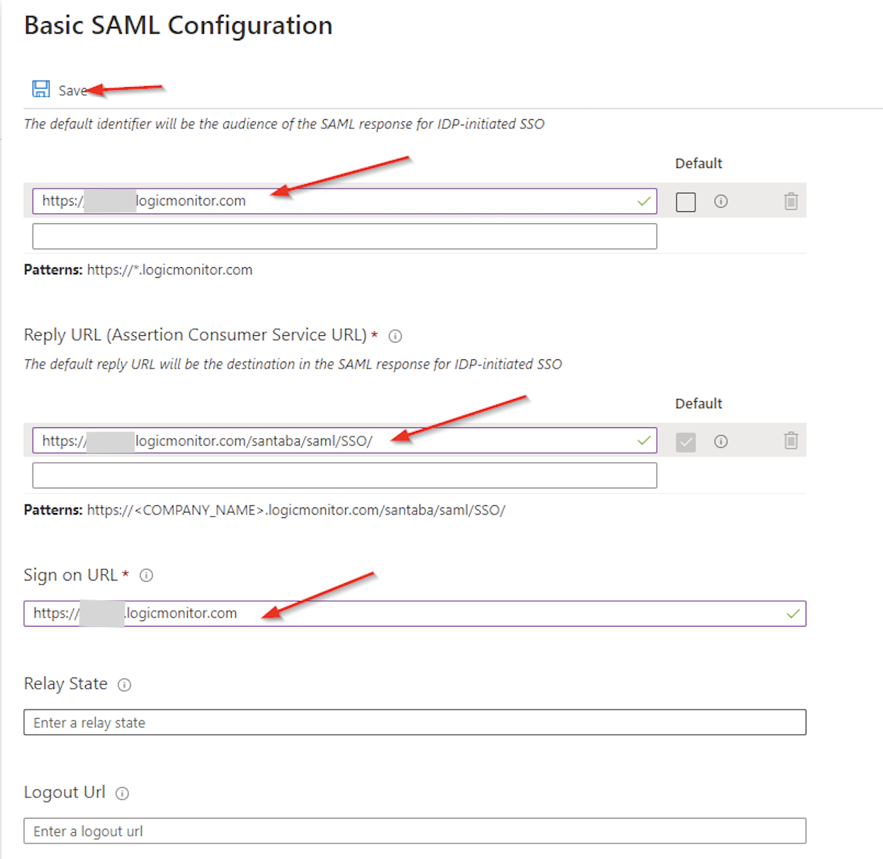 Configuring the Azure Active Directory SSO Integration | LogicMonitor