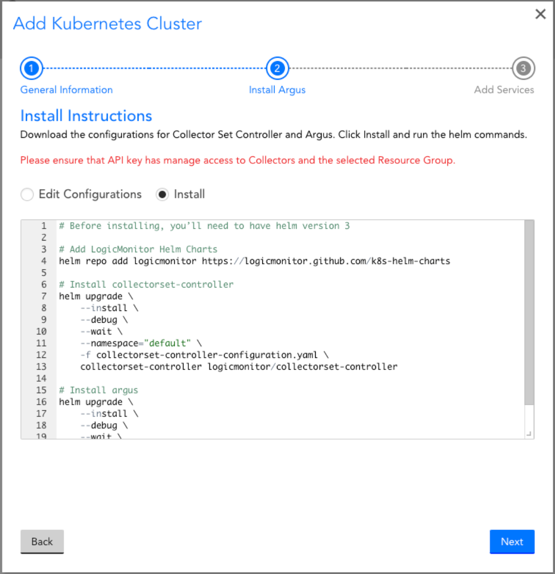 Installing Argus and Collectorset-Controller | LogicMonitor