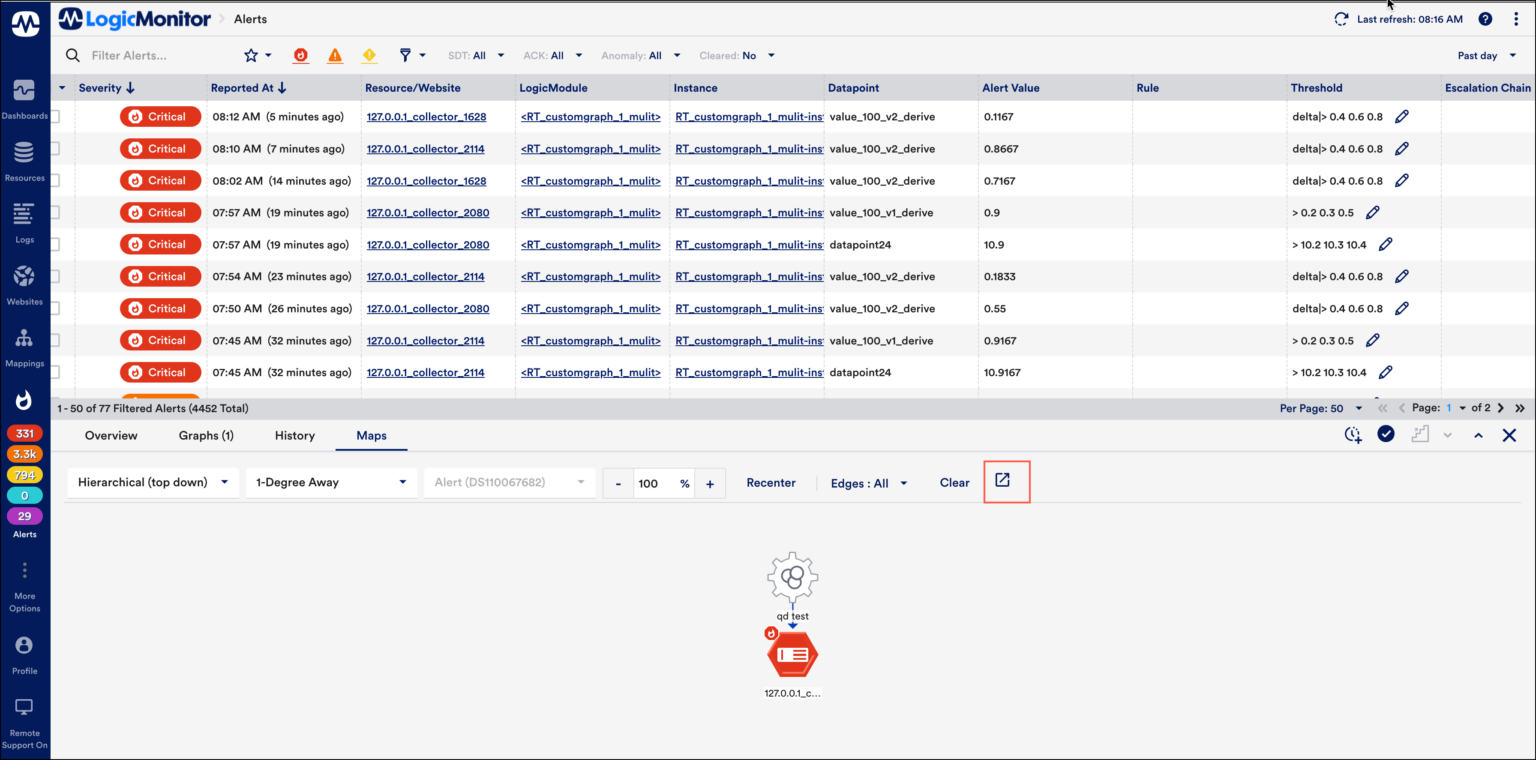 Mapping Page Logicmonitor