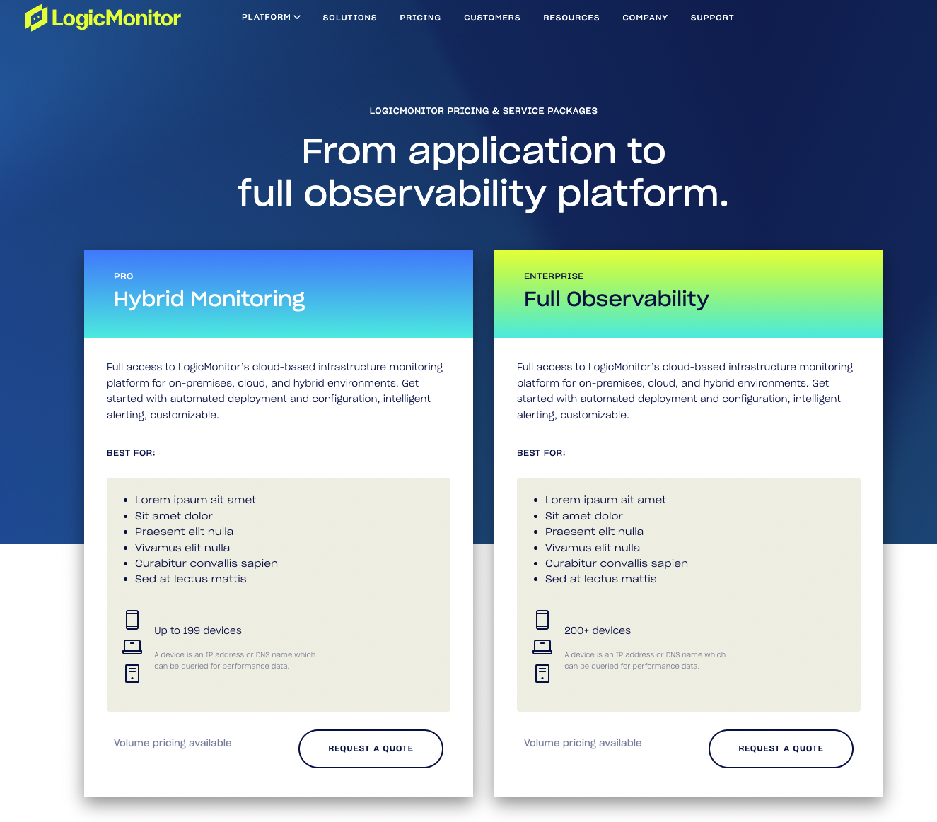 Pricing - LogicMonitor: SaaS-based Monitoring Platform