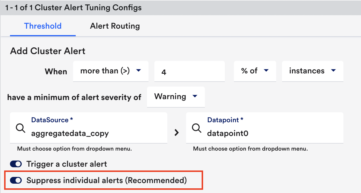 Cluster Alert Tuning Tab Logicmonitor