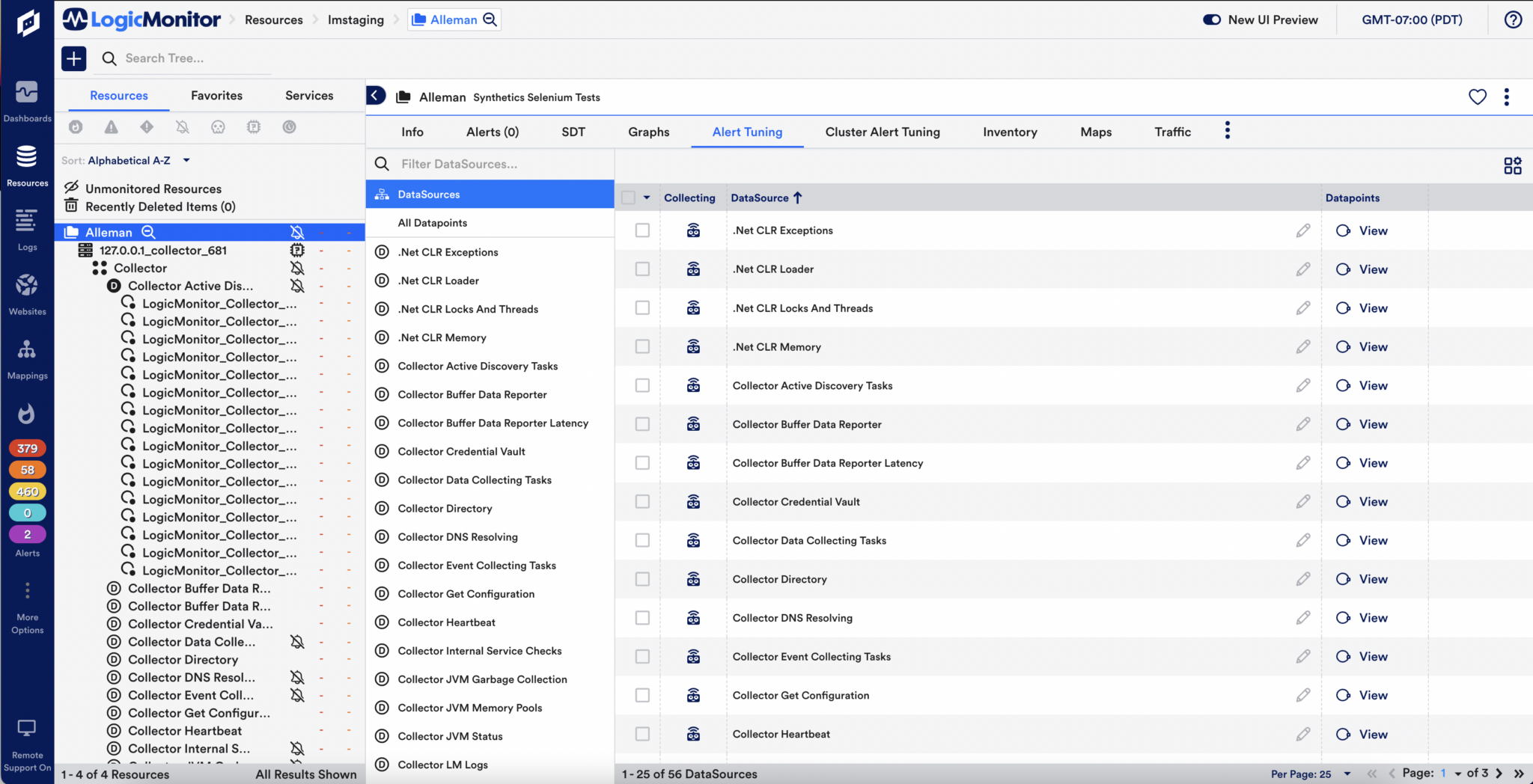 Alerts Tuning Tab | LogicMonitor