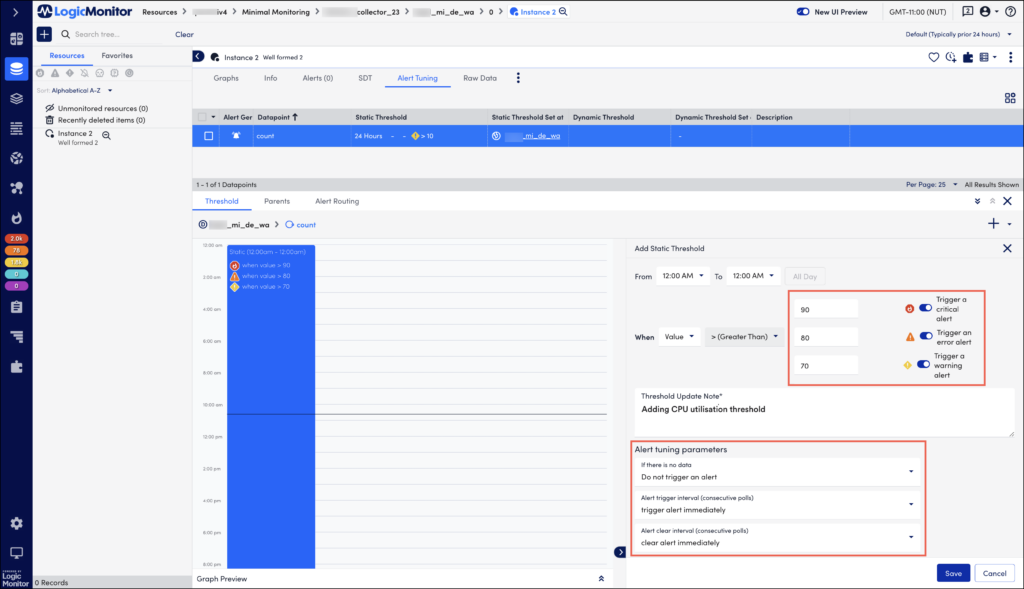 Alerts Tuning Tab | LogicMonitor