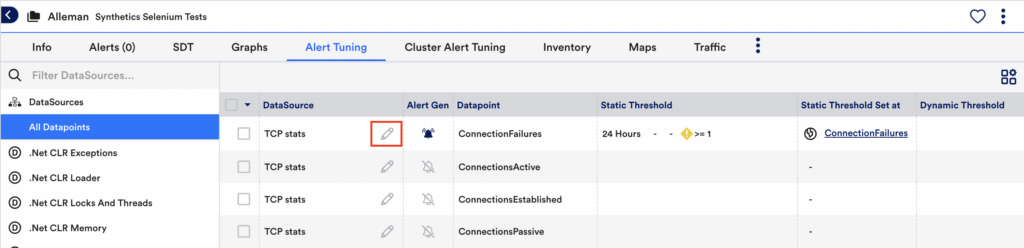 Alerts Tuning Tab | LogicMonitor