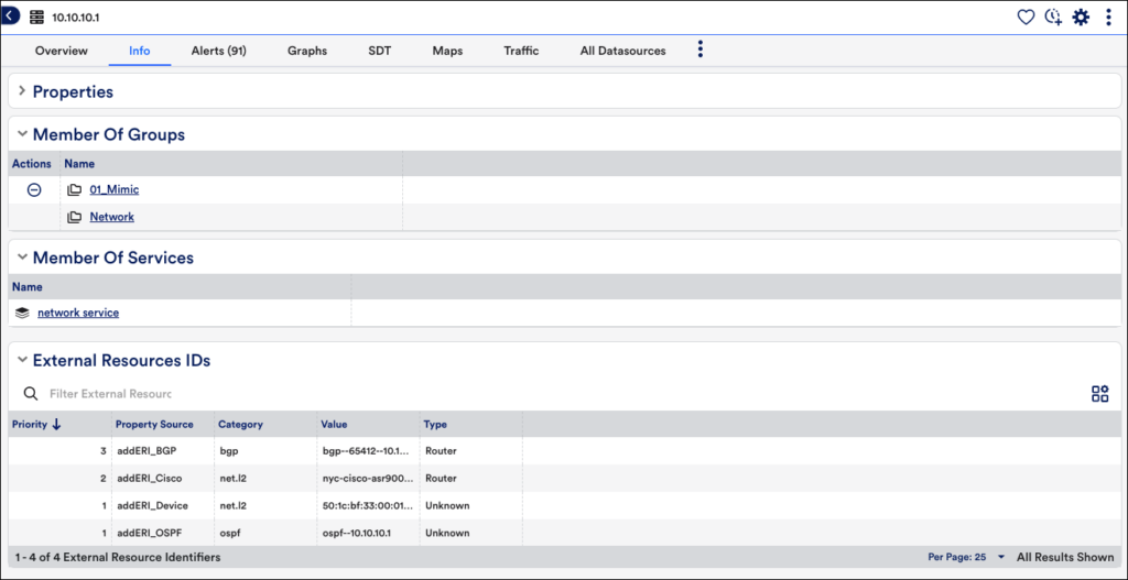 Info Tab | LogicMonitor