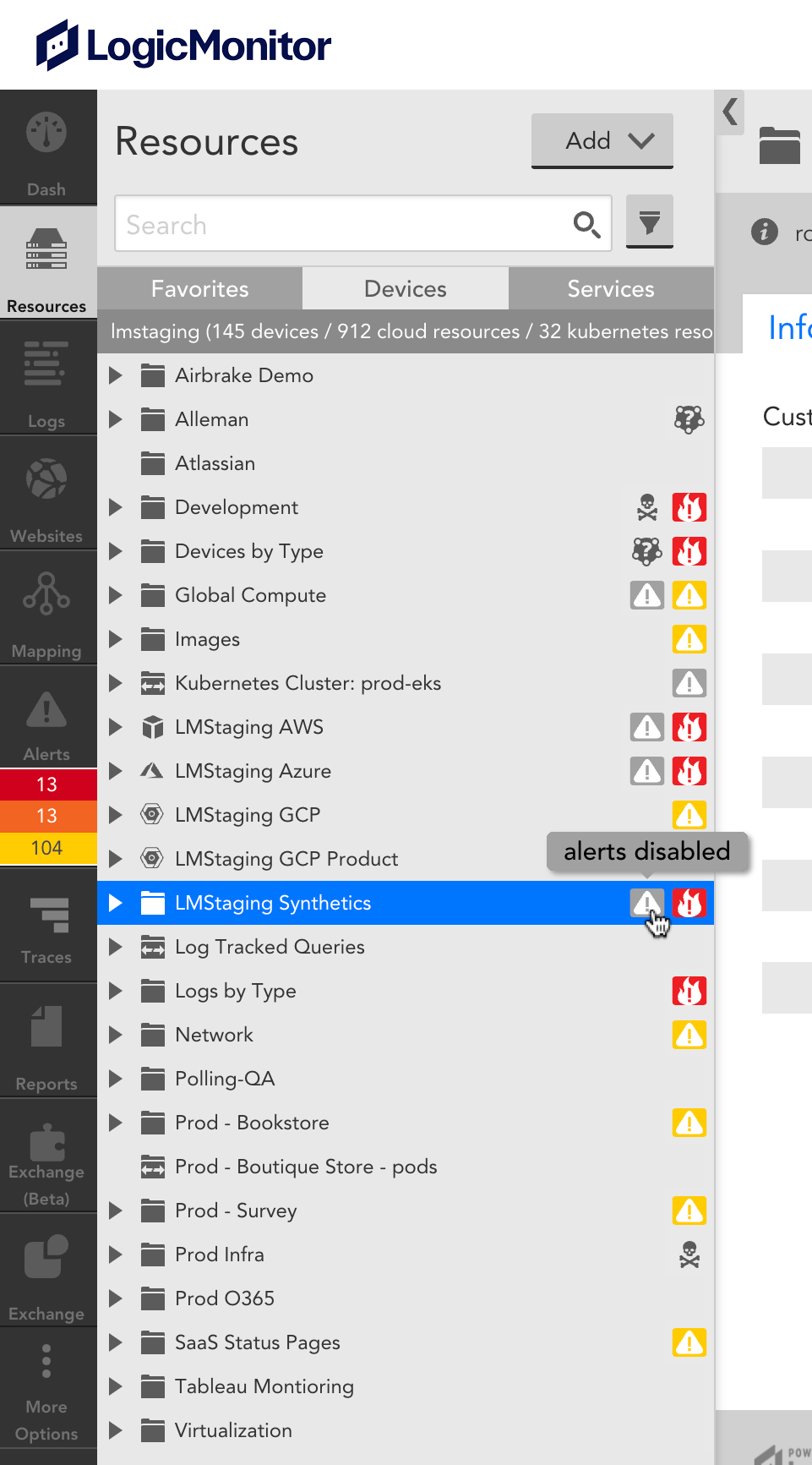 Disabling Alerting | LogicMonitor