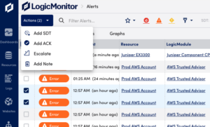 Managing Alerts from the Alerts Page | LogicMonitor