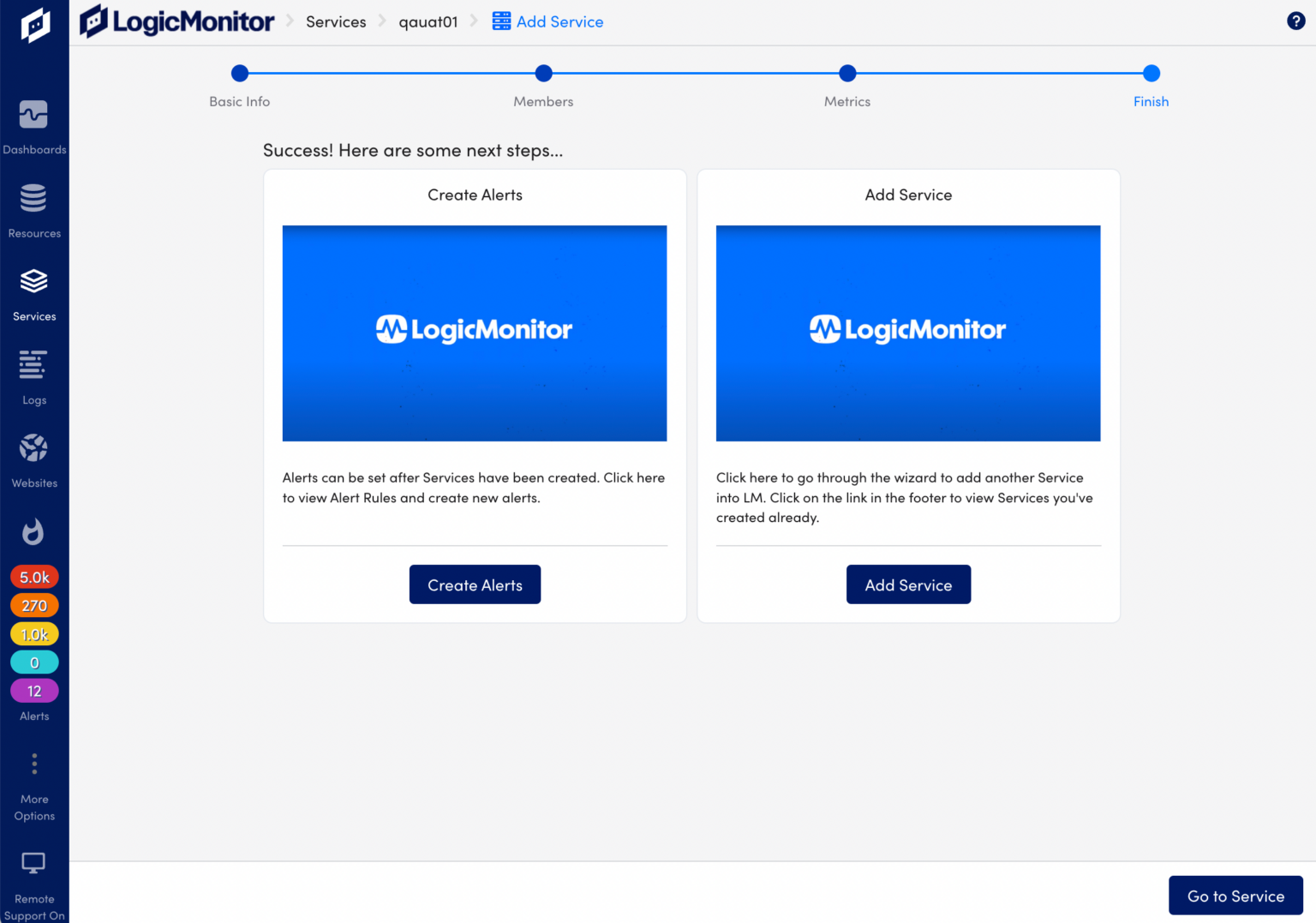Adding a Service | LogicMonitor
