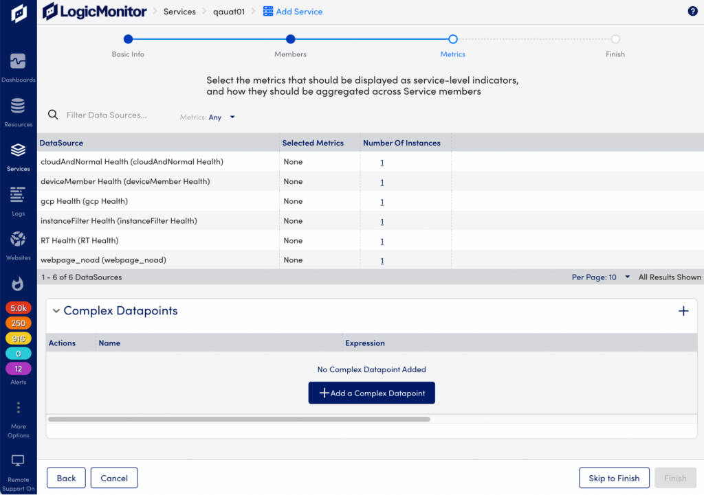 Adding a Service | LogicMonitor