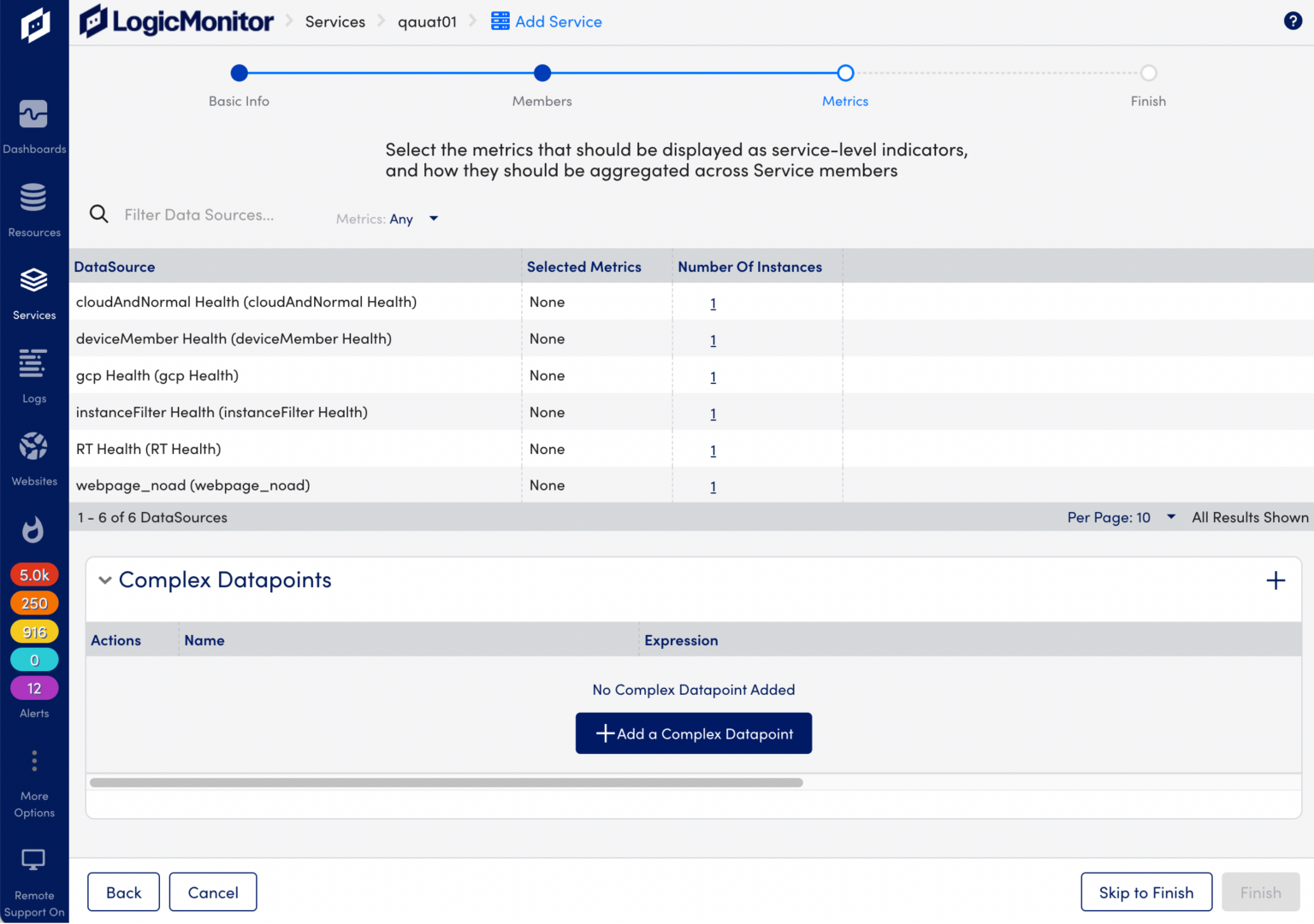 Adding a Service | LogicMonitor