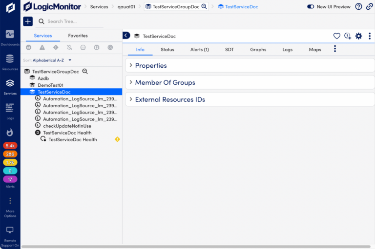 Adding a Service | LogicMonitor