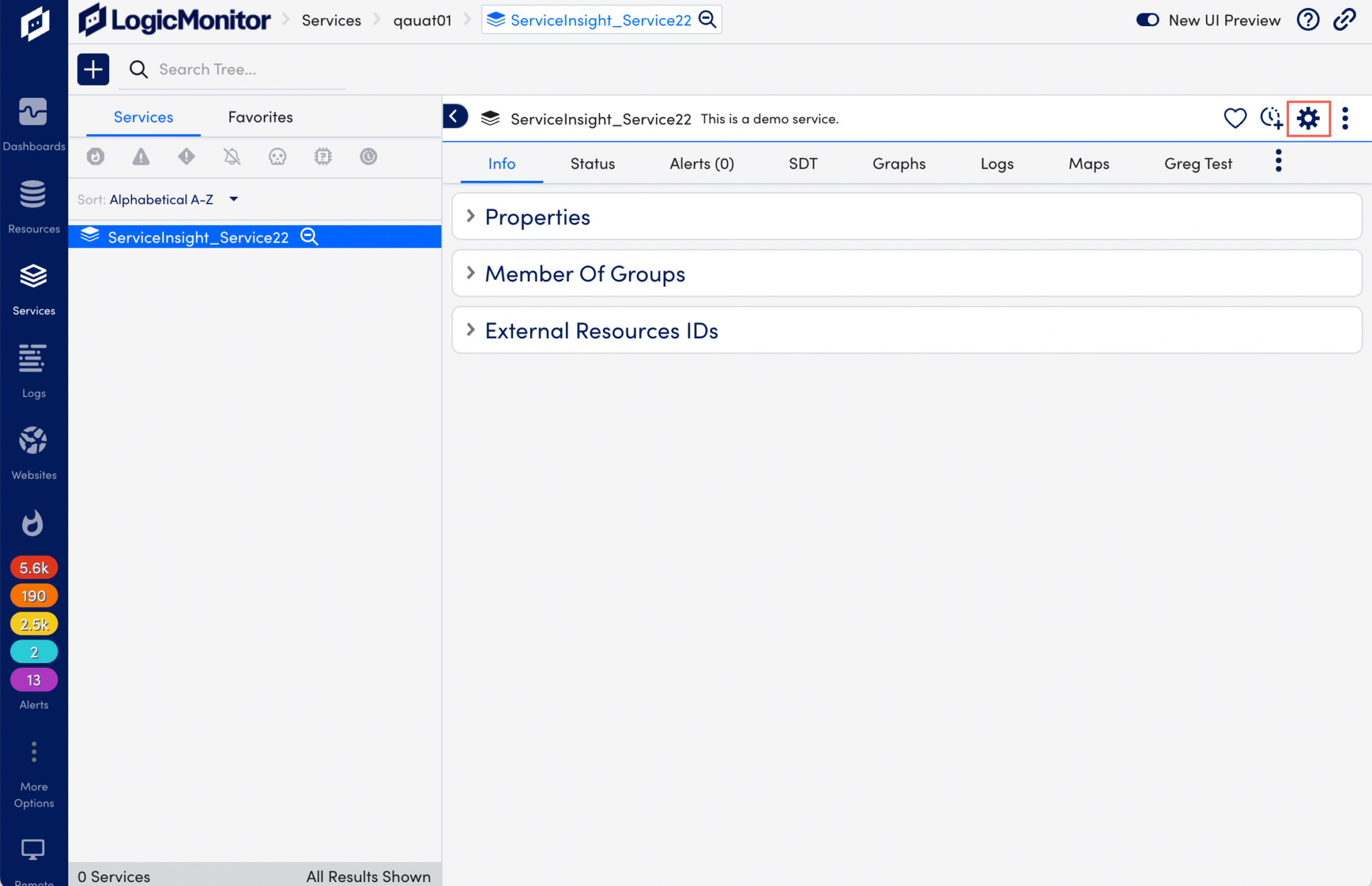 Managing a Service | LogicMonitor