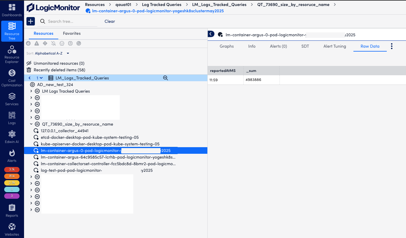 Logs Query Tracking | LogicMonitor