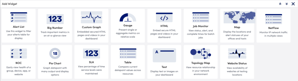 Widget Creation | LogicMonitor