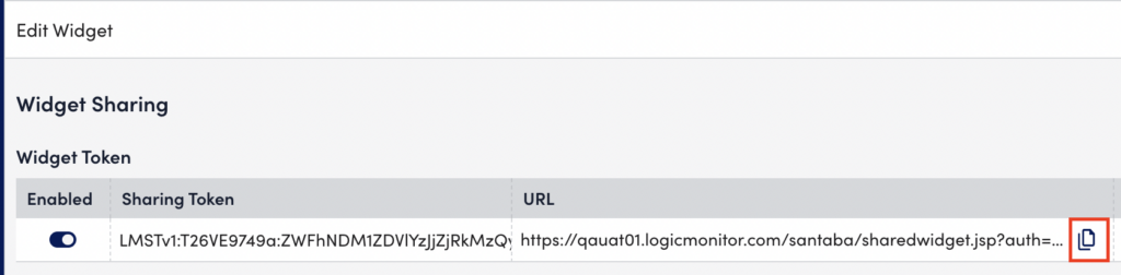 Widgets Management | LogicMonitor
