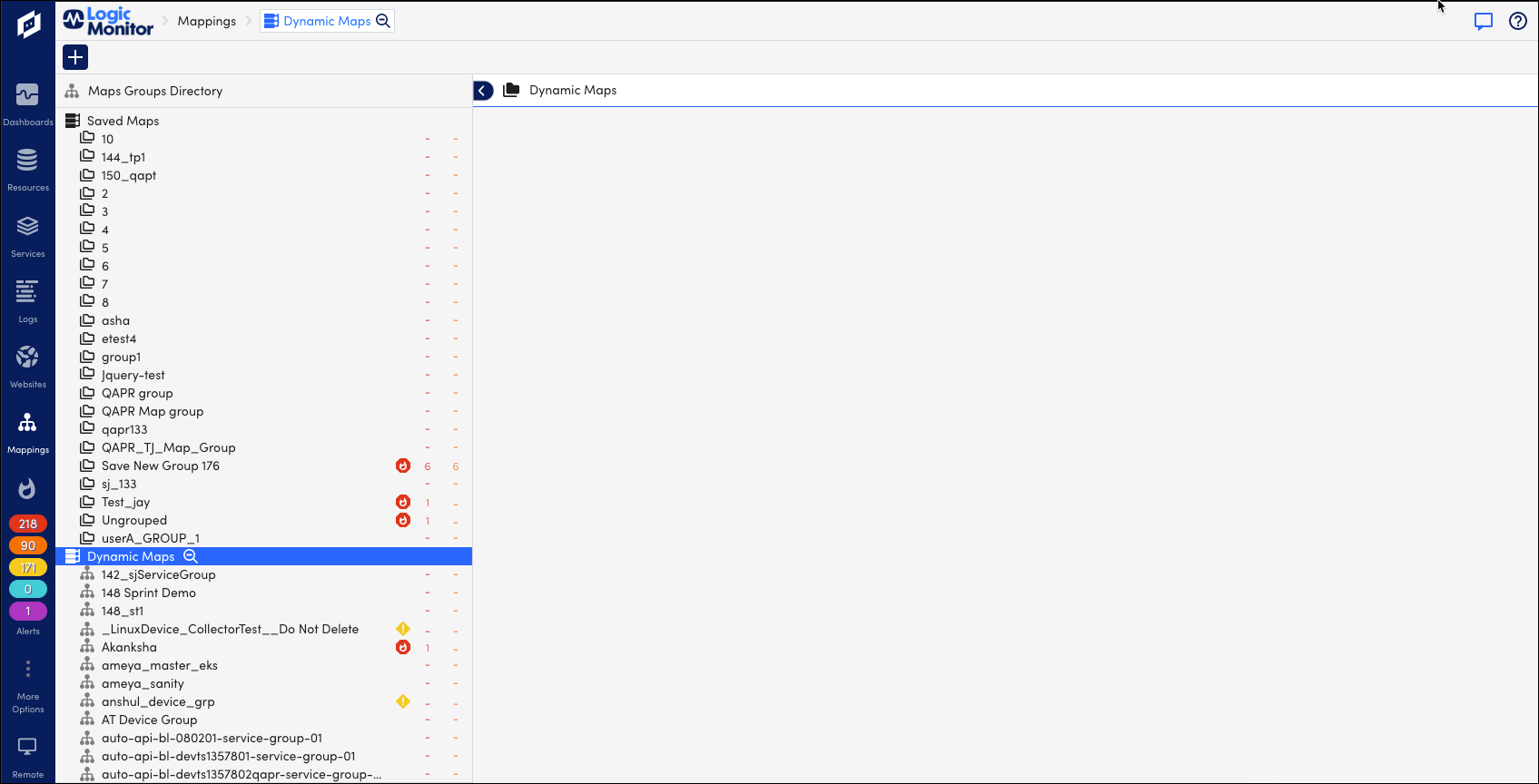 Dynamic Maps | LogicMonitor