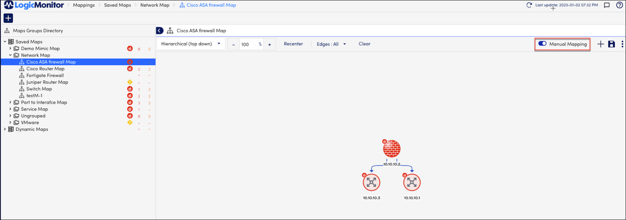 Manual Mapping | LogicMonitor