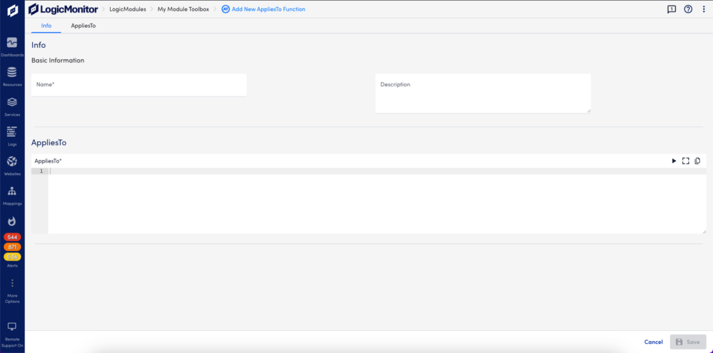 AppliesTo Function Configuration | LogicMonitor