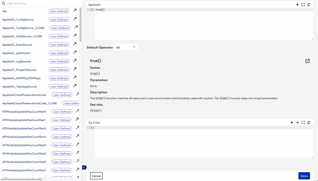 Appliesto Function Configuration Logicmonitor