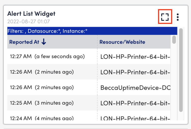 Widgets Overview Logicmonitor