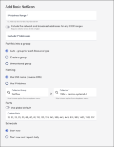 Creating a Basic NetScan | LogicMonitor