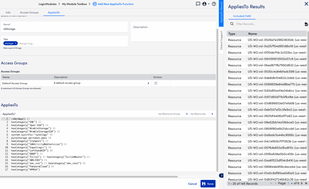 AppliesTo Function Configuration | LogicMonitor