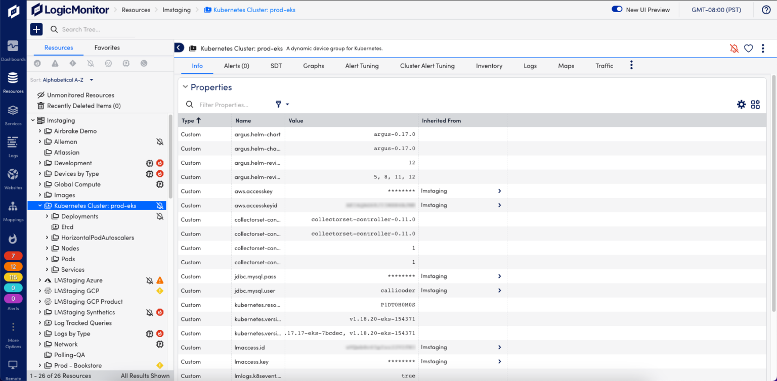 Resource and Instance Properties | LogicMonitor