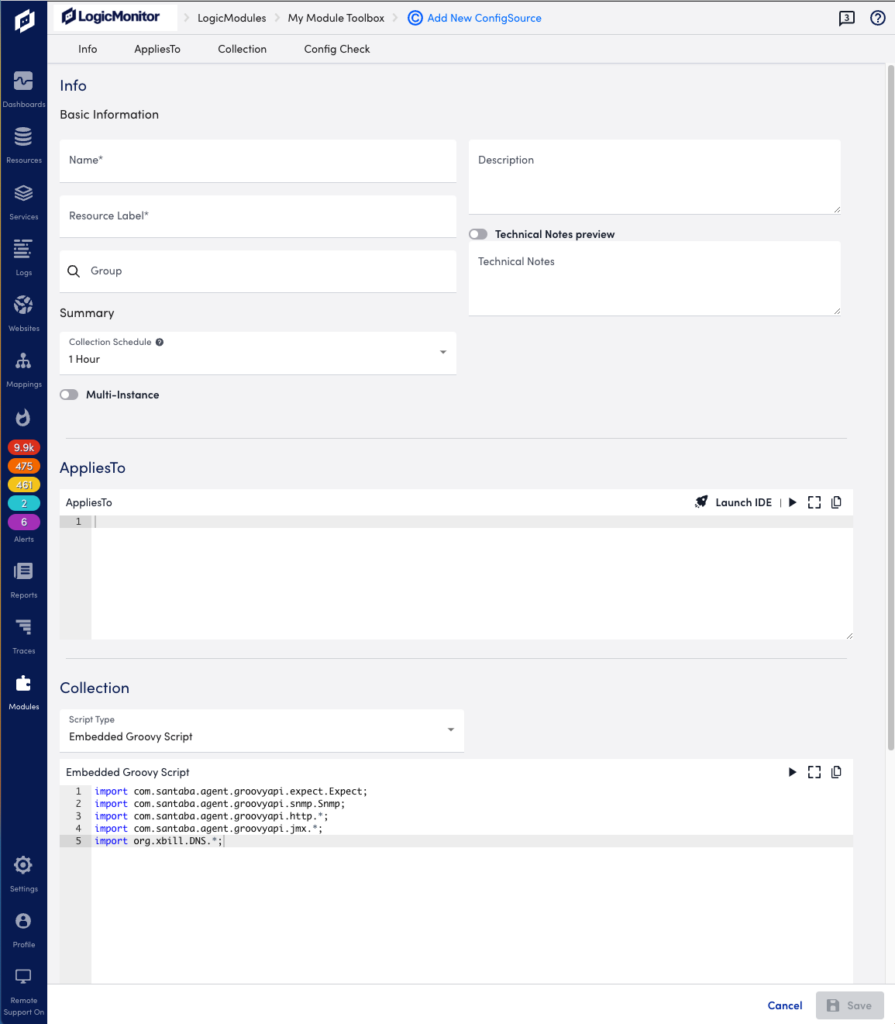 ConfigSource Configuration | LogicMonitor