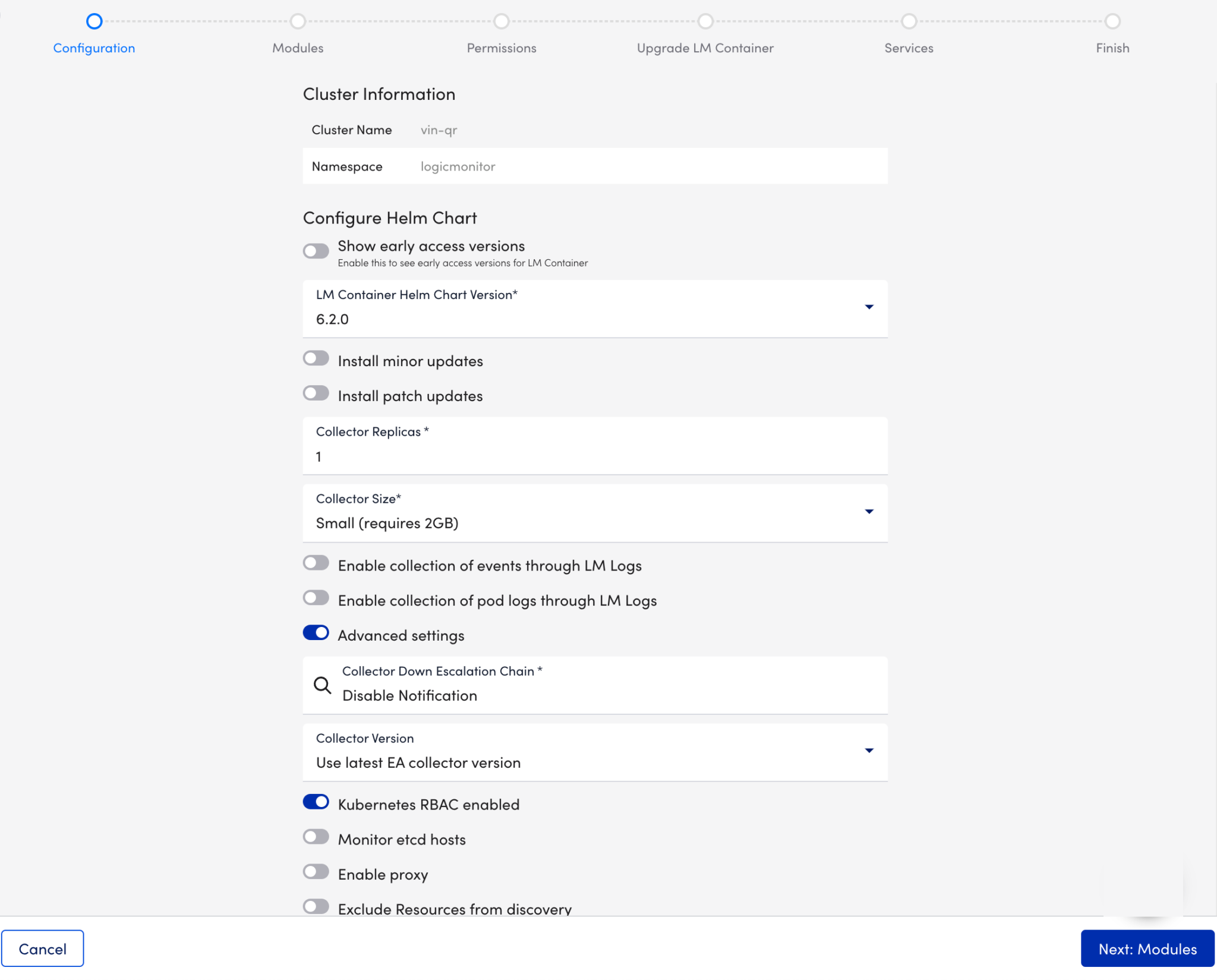 Upgrading LM Container Charts | LogicMonitor
