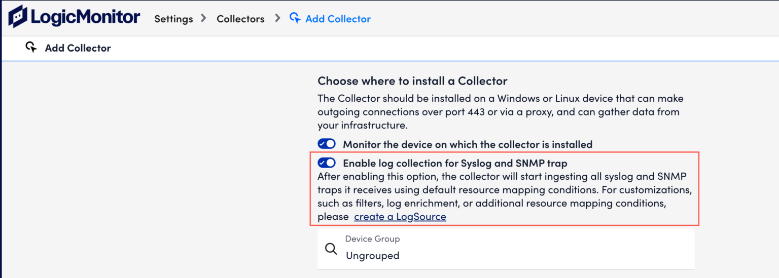 LogSource Overview | LogicMonitor