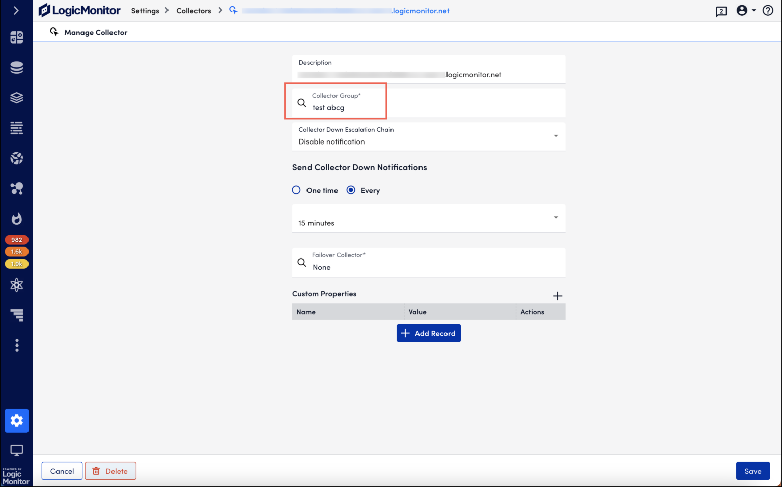 Adding Collector Group | LogicMonitor