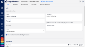 Syslog LogSource Configuration | LogicMonitor