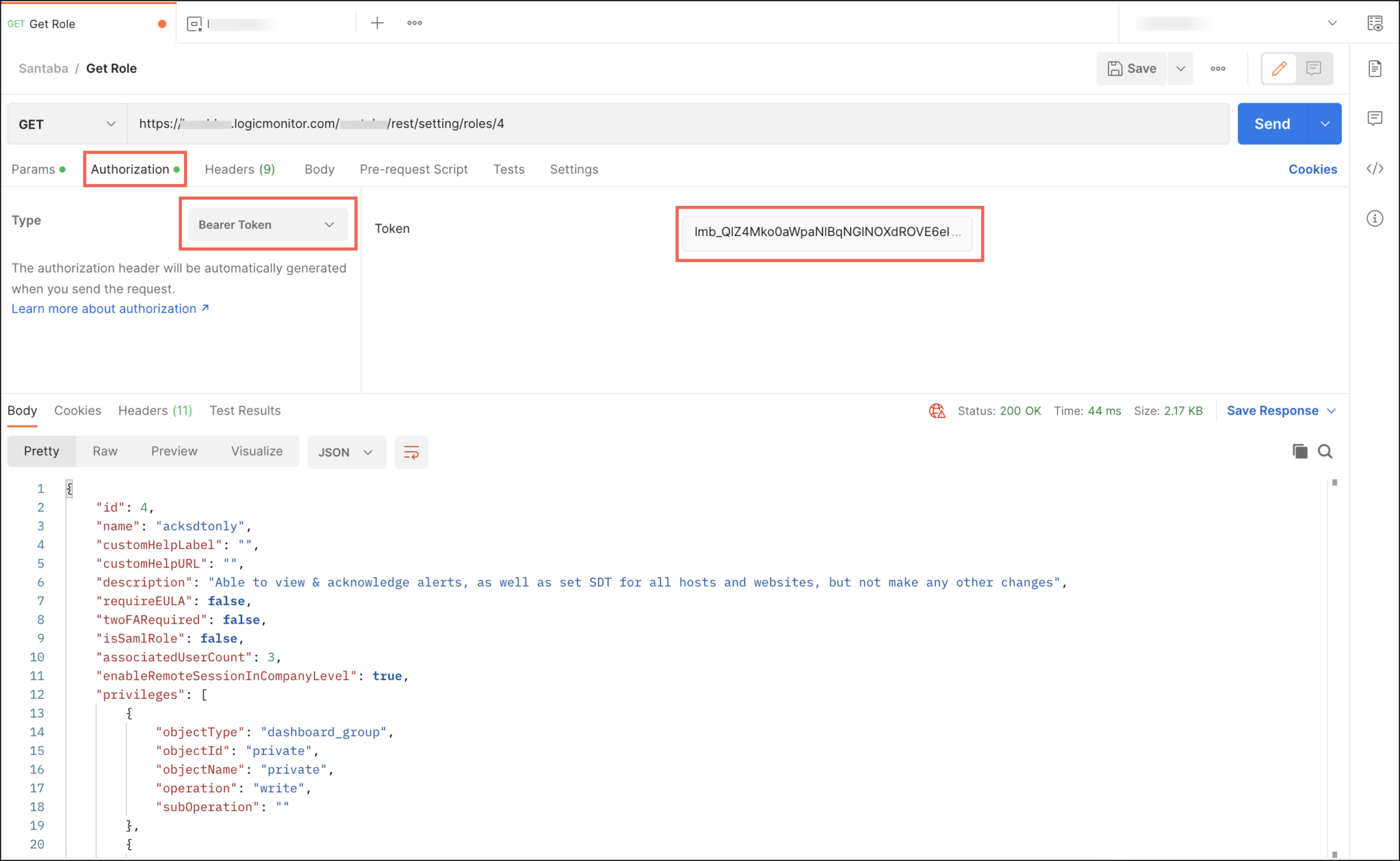 Bearer Token | LogicMonitor