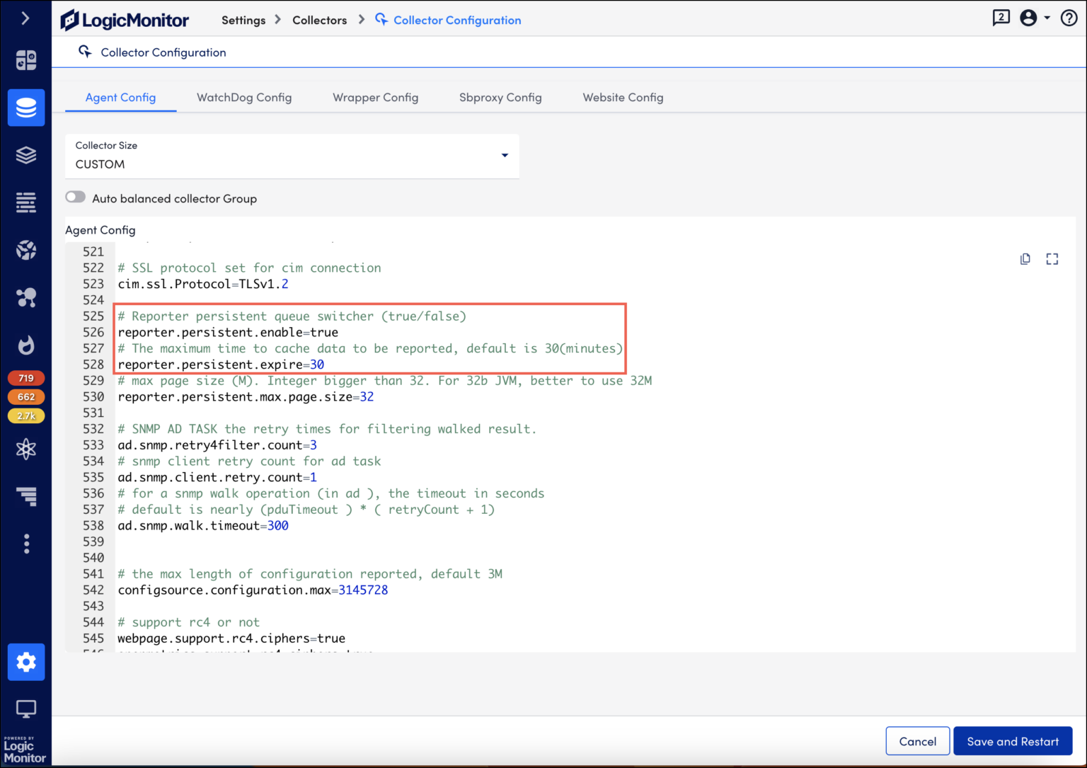 Managing Collector Cache Logicmonitor