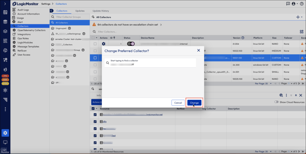 Deleting Collector | LogicMonitor