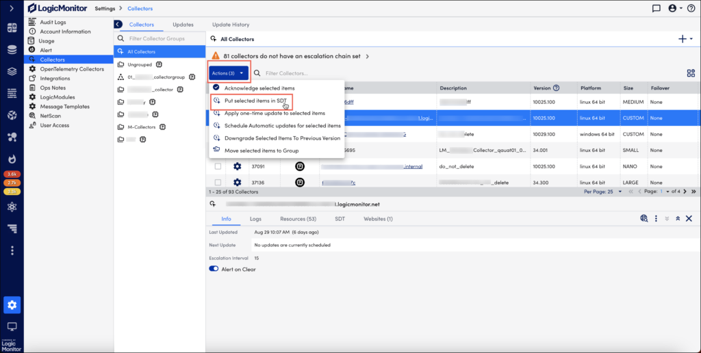 Adding SDT to Collector | LogicMonitor