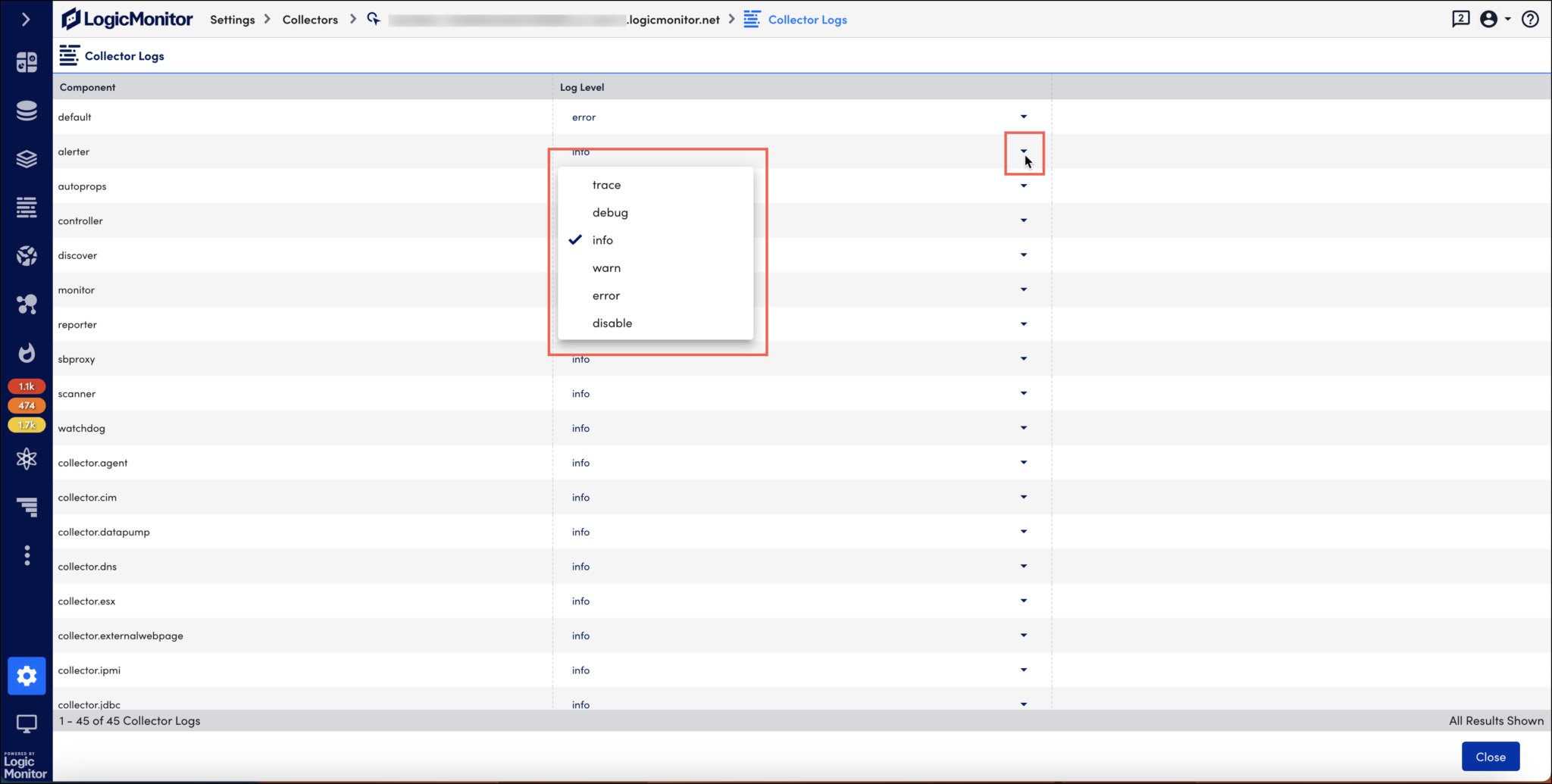 Managing Collector Logs | LogicMonitor